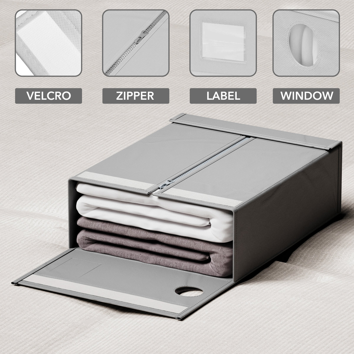 SpaceAid 8-Pack Bed Sheet Organizers and Storage, Foldable Linen Closet Sheet Keepers with ...